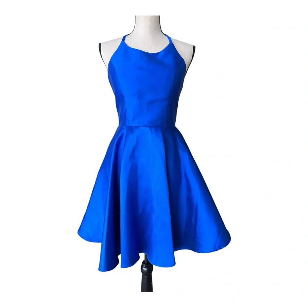 Alyce Paris | Dresses | Alyce 373 Paris Blue Sleeveless Babydoll Dress ...